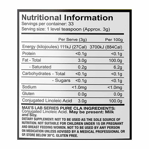 Pure CLA by Max's Lab Series – Supplement Warehouse