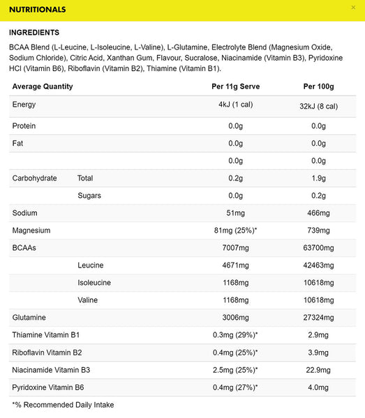 BCAA Max by Horleys – Supplement Warehouse