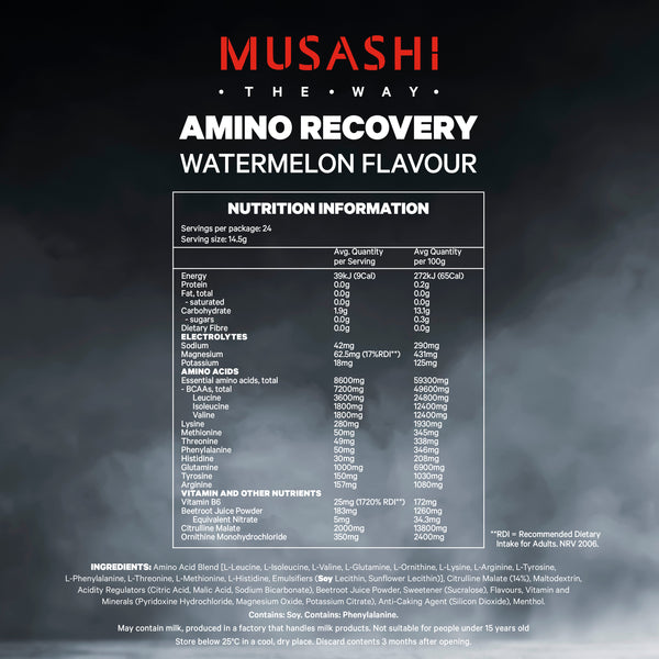 Amino Recovery by Musashi – Supplement Warehouse