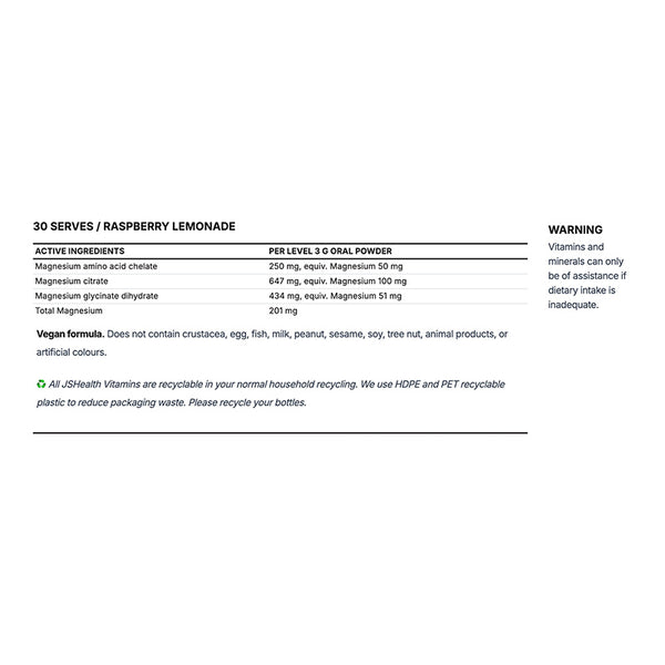 Advanced Magnesium+ Powder by JSHealth Vitamins – Supplement Warehouse