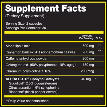 Alpha Cuts Capsules by Alpha Pro Nutrition – Supplement Warehouse