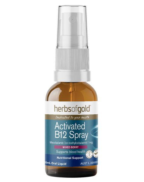 Activated B12 Spray by Herbs of Gold – Supplement Warehouse