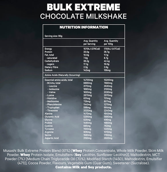 Bulk Extreme Mass Gainer by Musashi – Supplement Warehouse